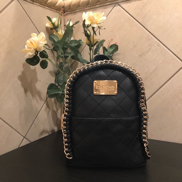 bebe | Bags | Bebe Julia Faux Leather Mini Black Backpack | Poshmark